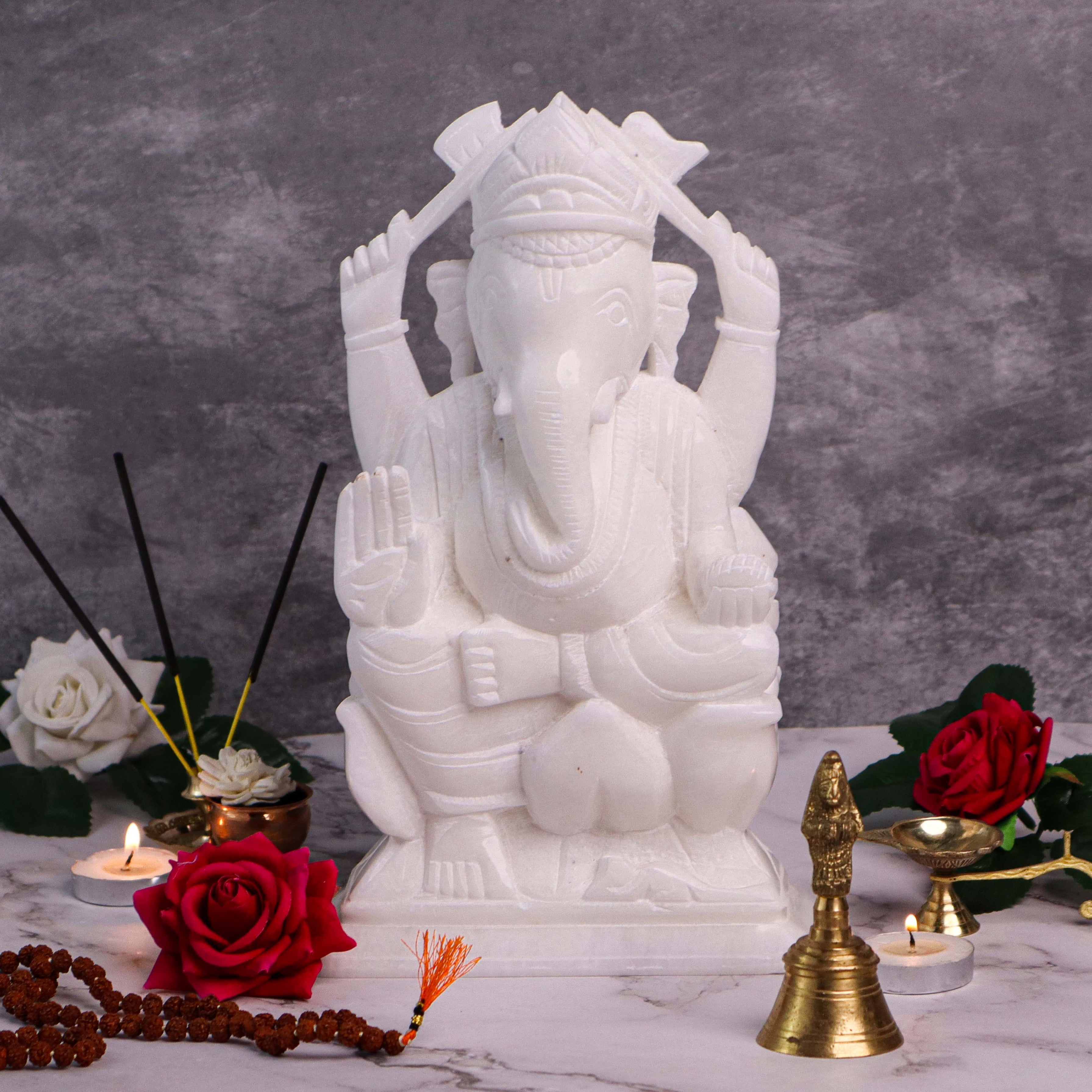 Marble Ganesh Murti a great gifting option for various occasions. — Handicraft Bazaar