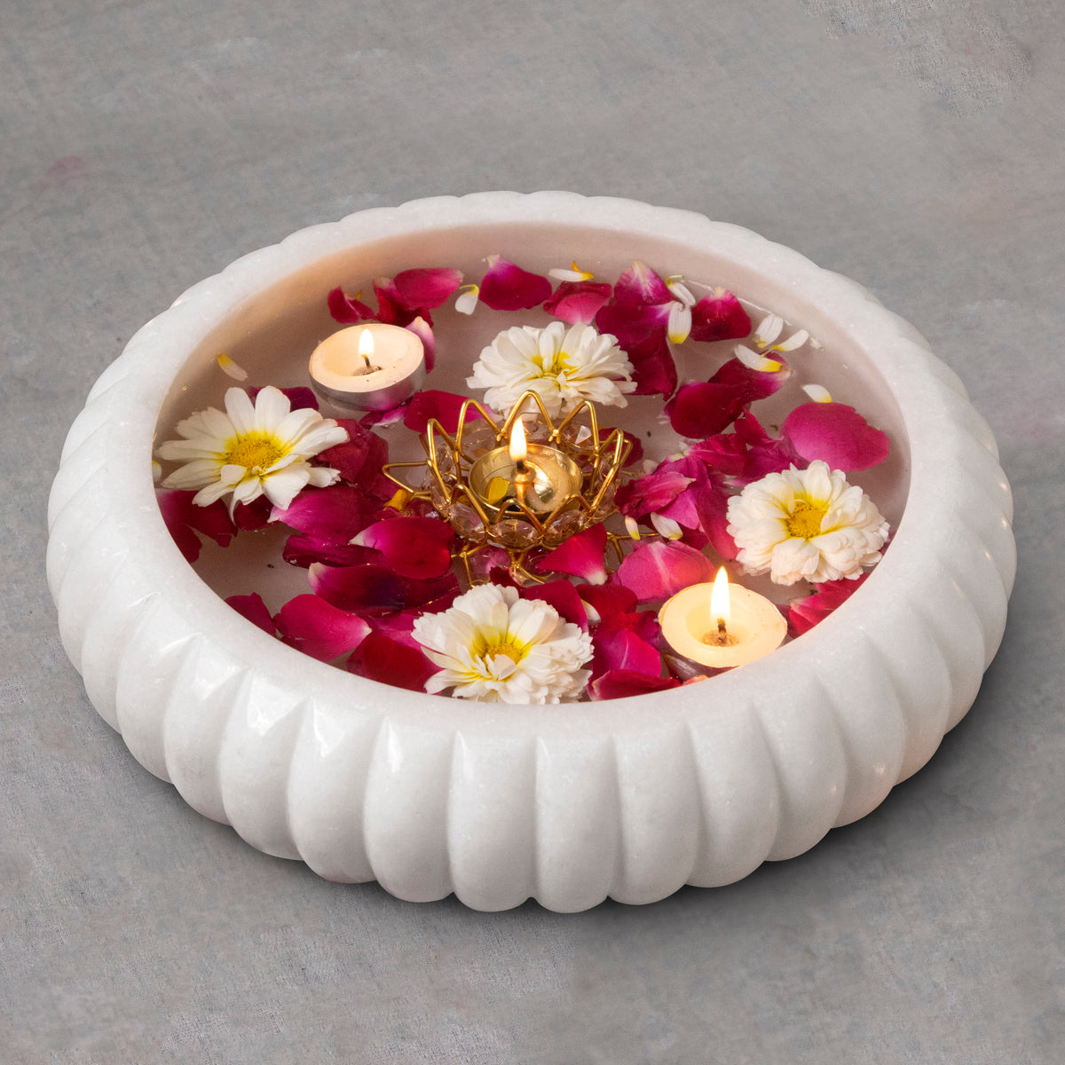 Marble Urli White - Handicraft Bazaar