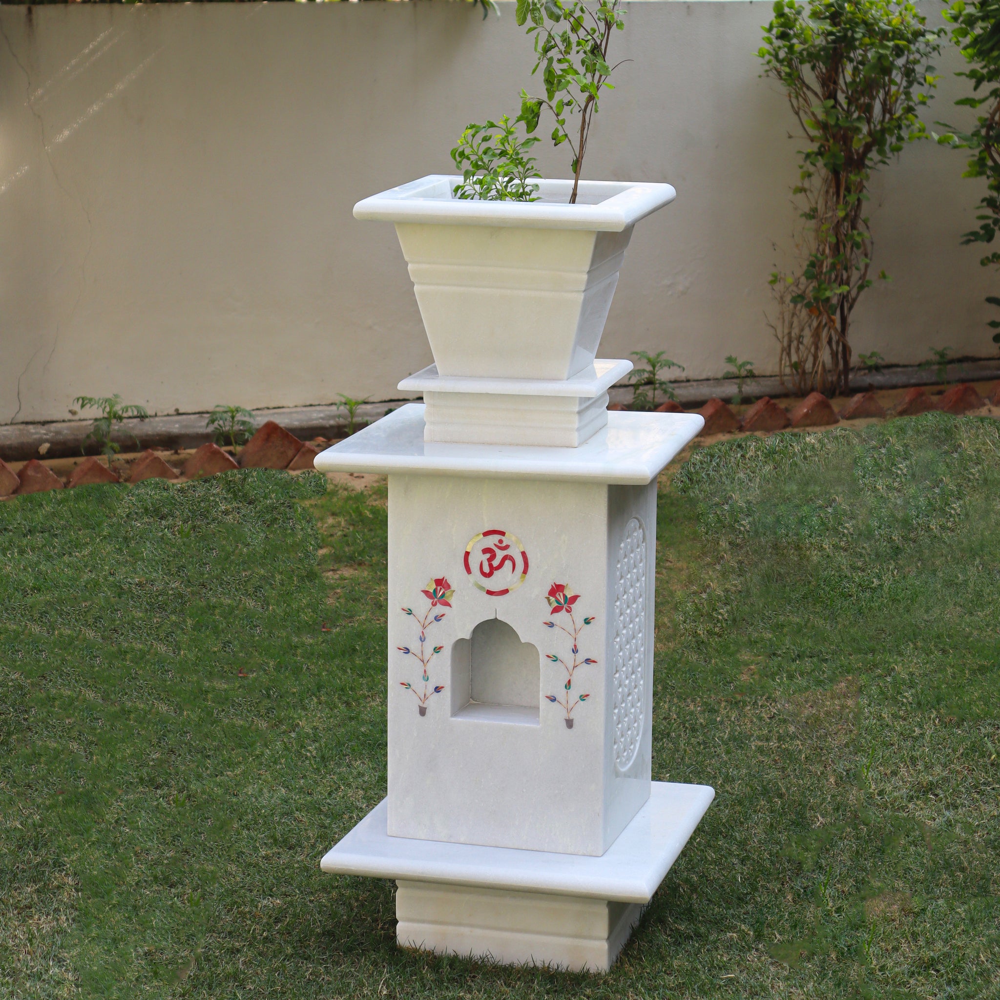 Marble Tulsi Pot for Home | Buy Online — Handicraft Bazaar