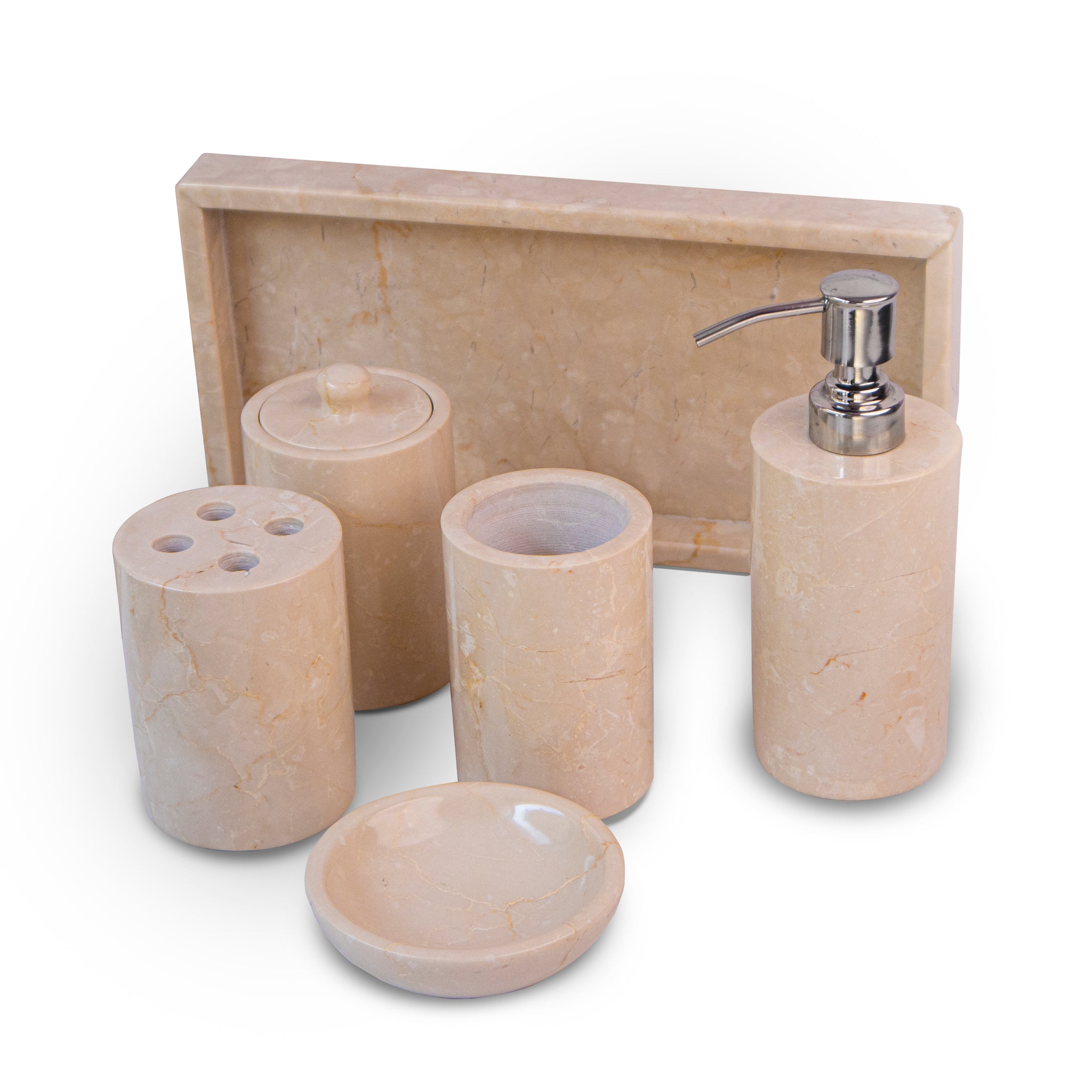 Marble Bathroom Accessories Set | Buy Online - Handicraft Bazaar