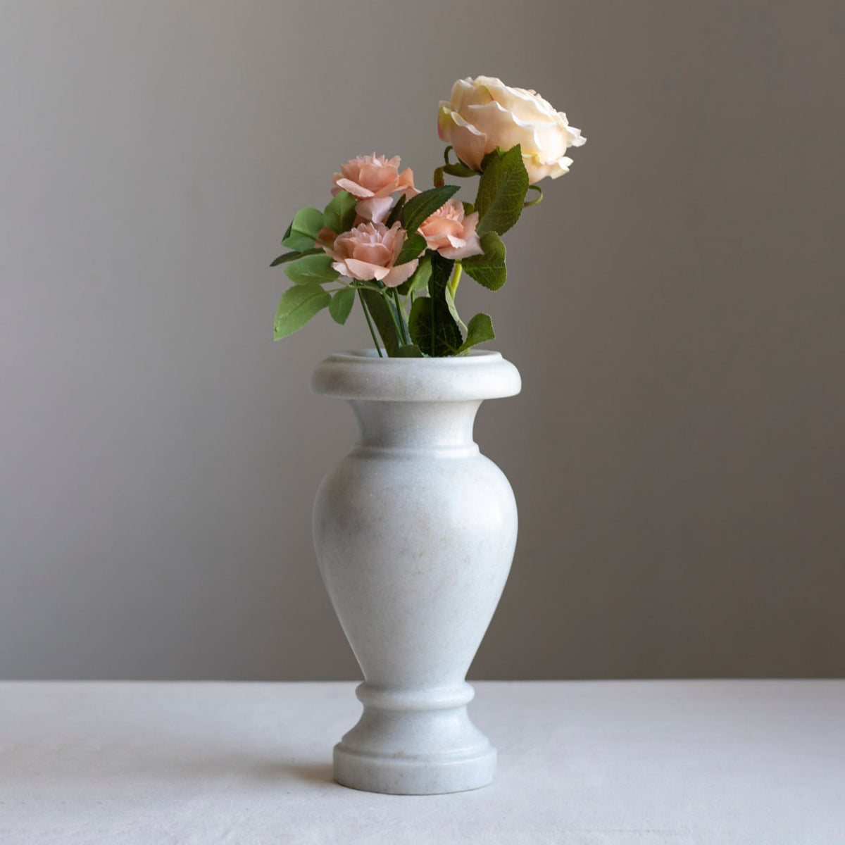 Marble Flower Vase - White — Handicraft Bazaar