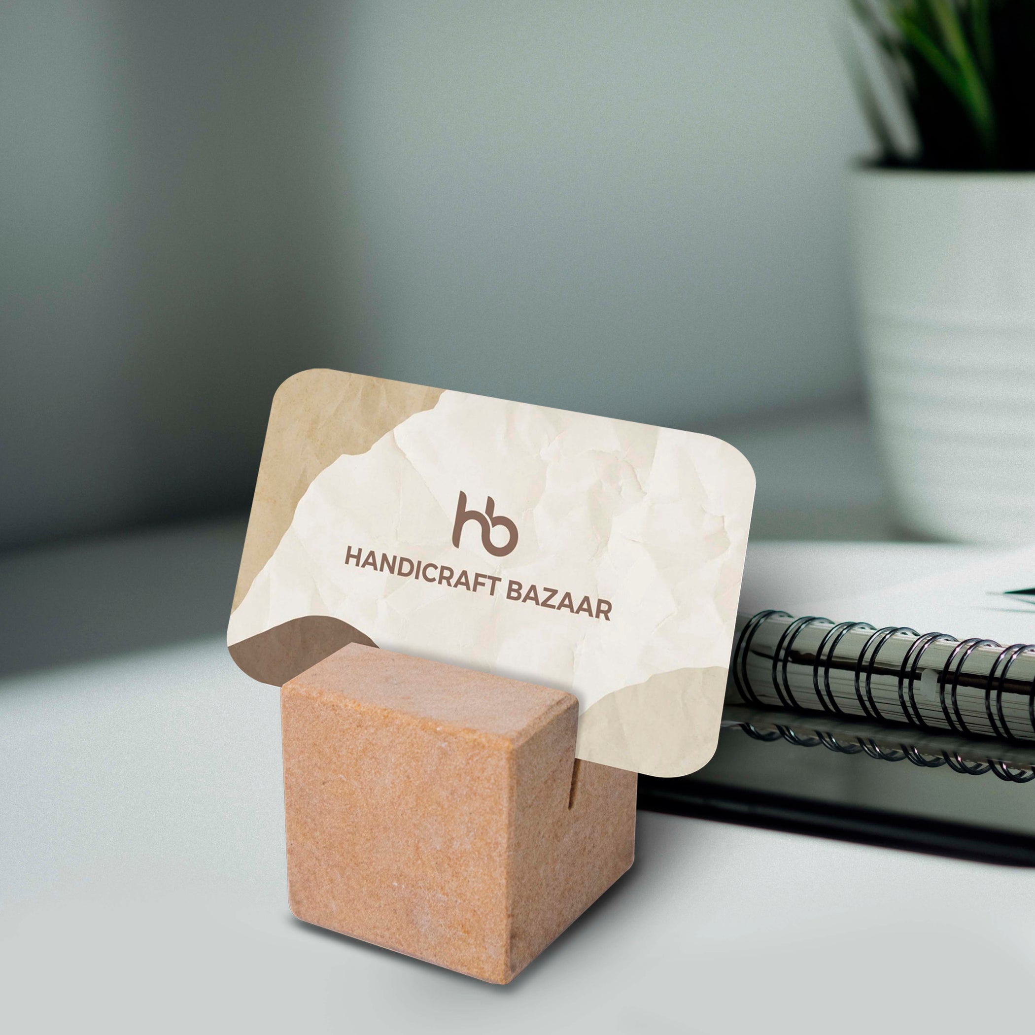 Marble Card Holder (Brown) | Handicraft Bazaar