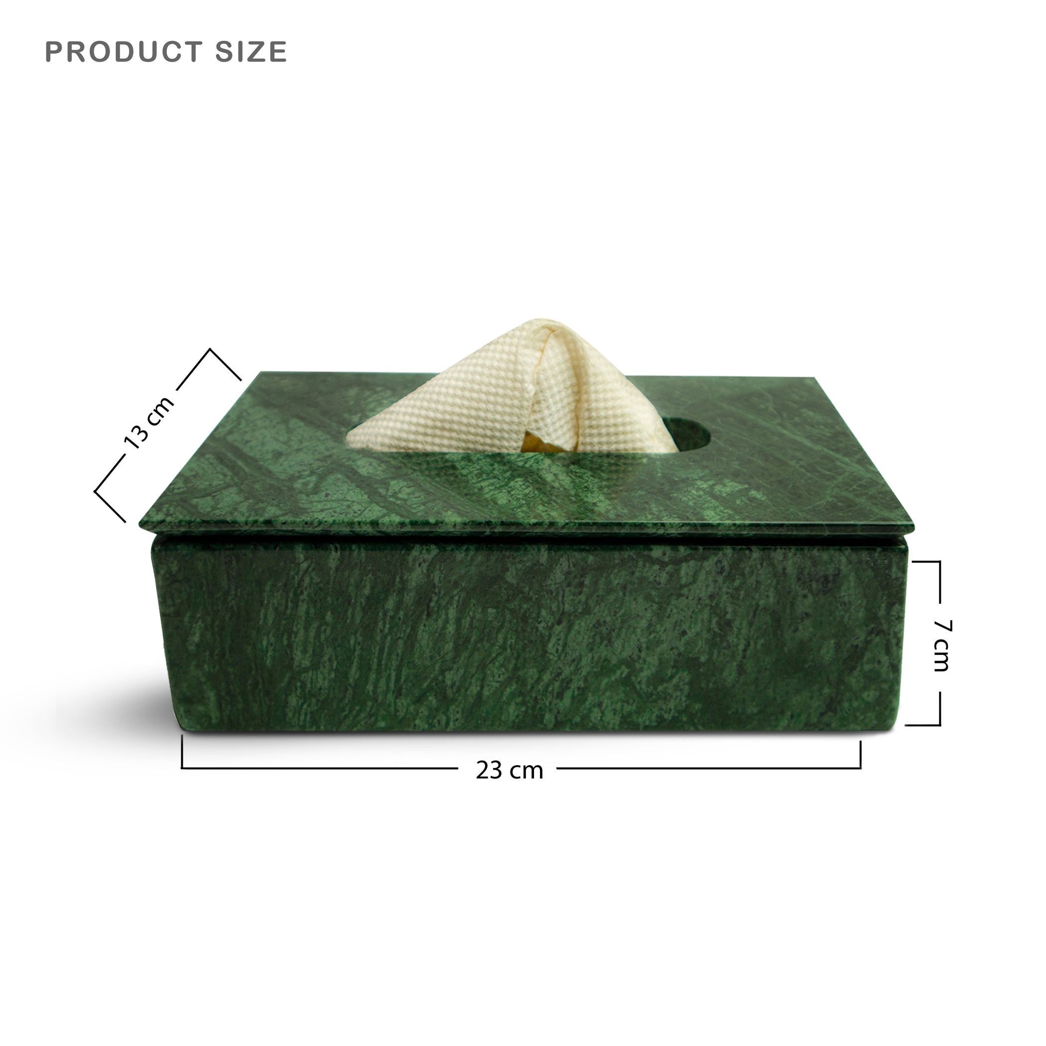 Marble Tissue Box (Green) - Handicraft Bazaar