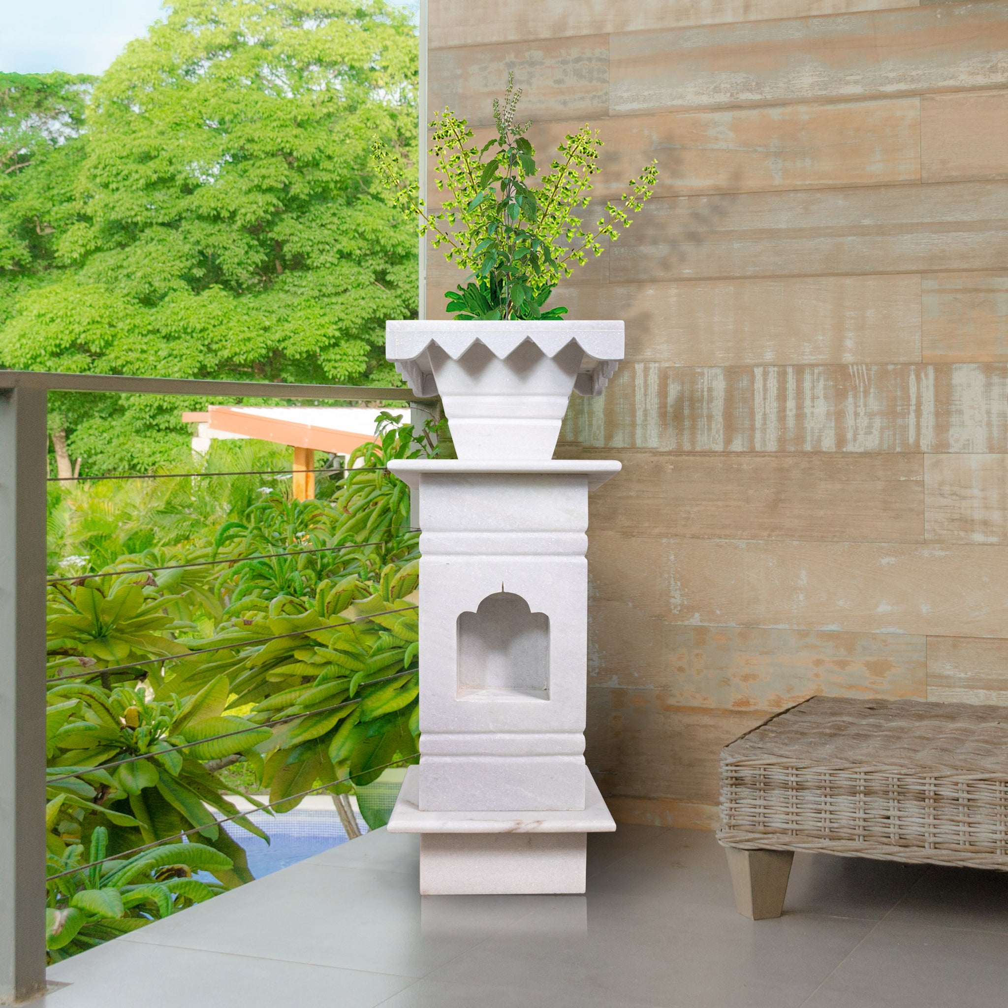 Marble Tulsi Pot for Home | Buy Online — Handicraft Bazaar